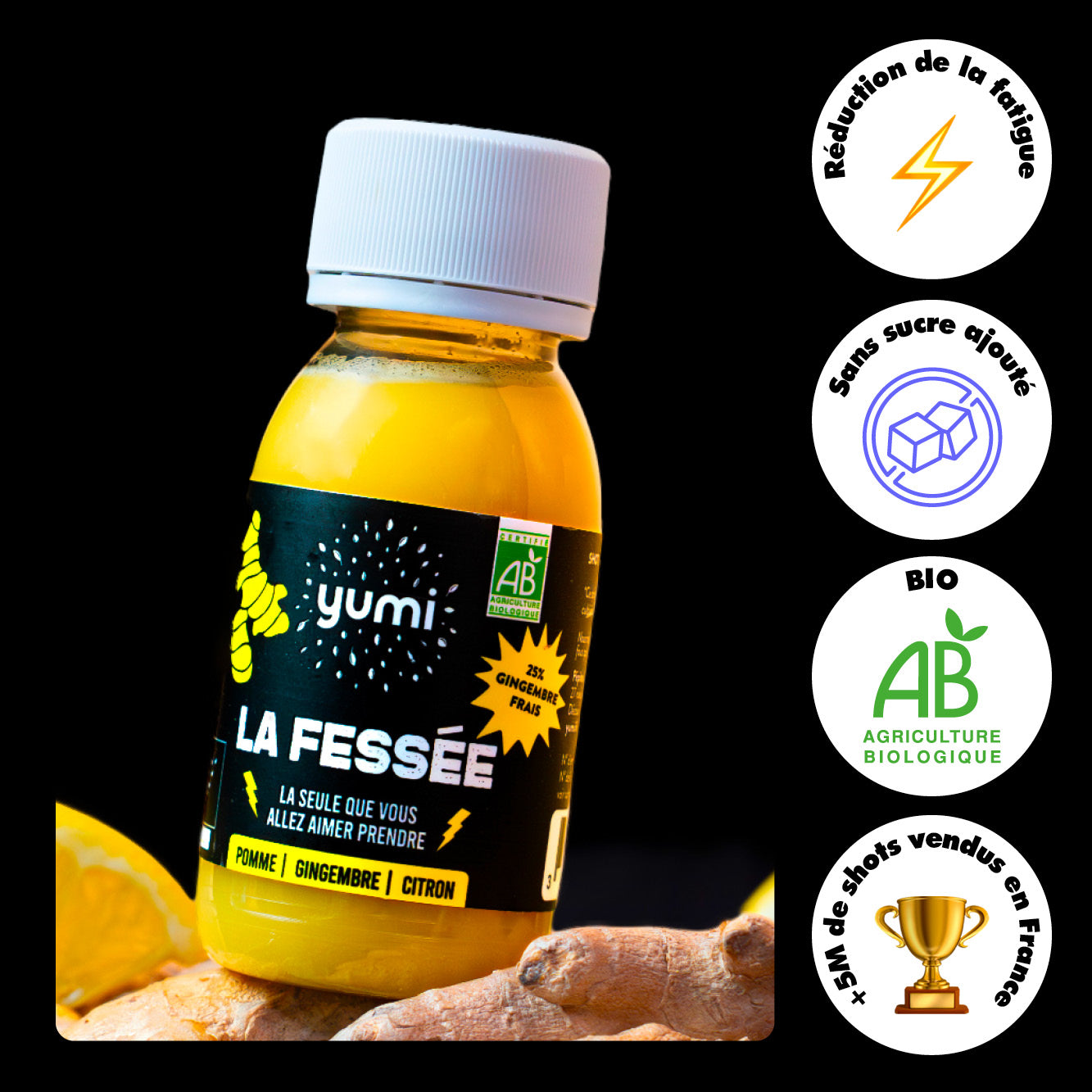 Shot Gingembre Citron - Le ginger shot idéal : La Fessée par Yumi