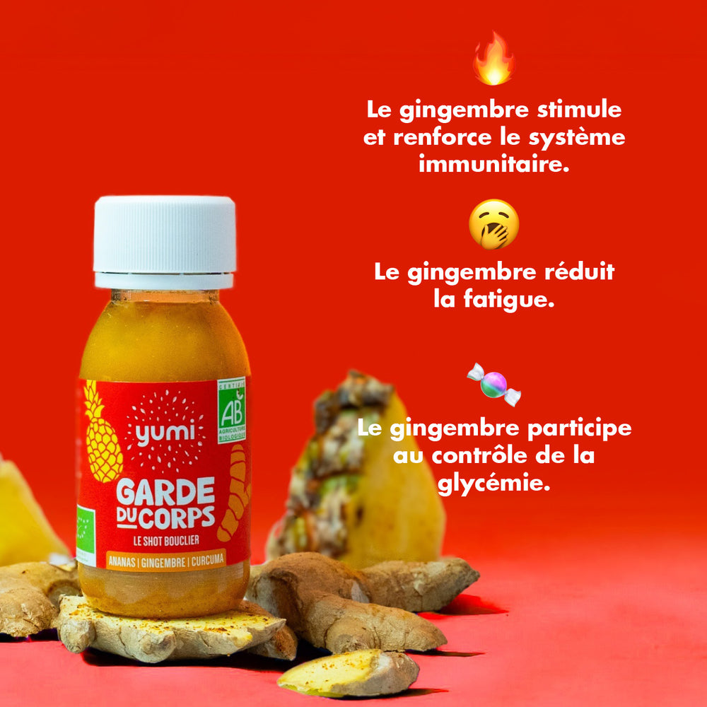 Shot de Curcuma, Gingembre & Piment : Garde du Corps par Yumi